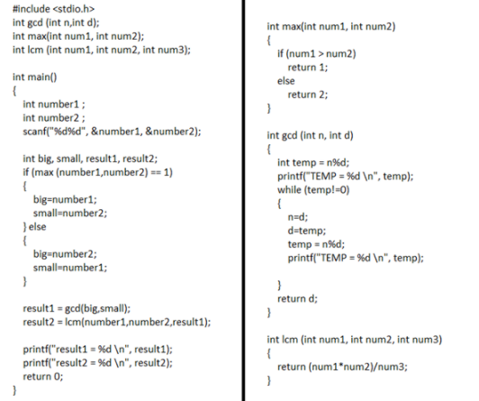 Solved int max(int numi, int num2) { if (numi > num2) return | Chegg.com