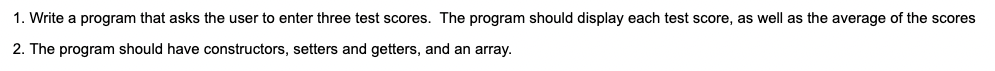 Solved 1. Write a program that asks the user to enter three | Chegg.com