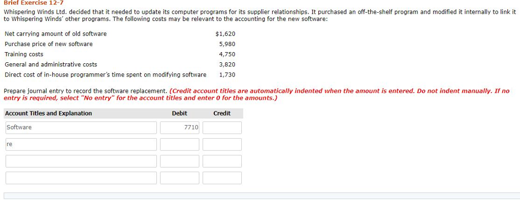 Solved Brief Exercise 12-7 Whispering Winds Ltd. decided | Chegg.com Solved Brief Exercise 12-7 Whispering Winds Ltd. decided | Chegg.com