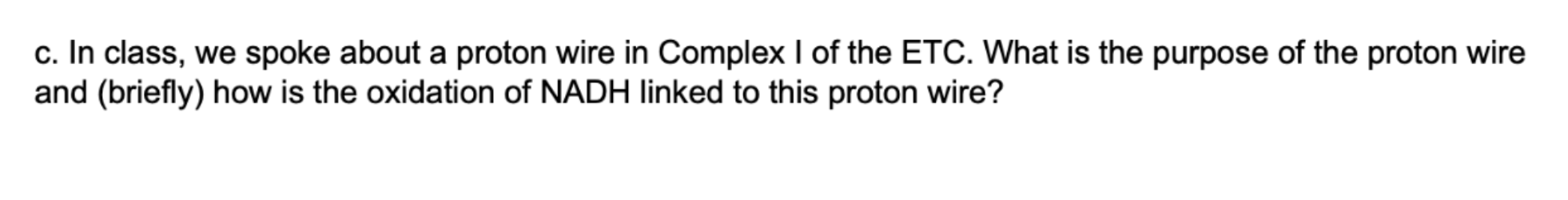Solved c. ﻿In class, we spoke about a proton wire in Complex | Chegg.com