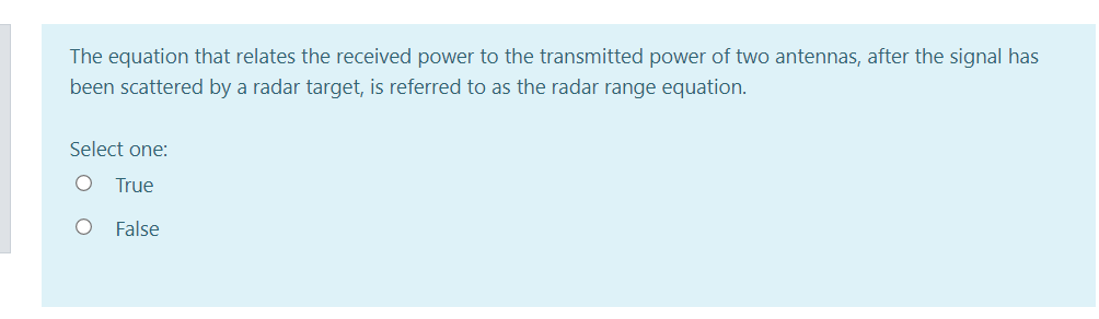 Solved The equation that relates the received power to the | Chegg.com