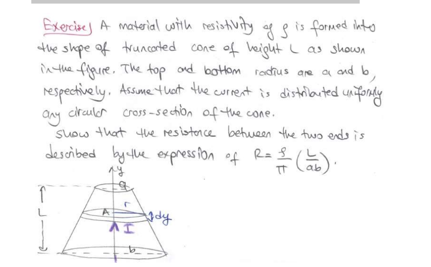 Solved A material with resistivity of g is formed into the | Chegg.com