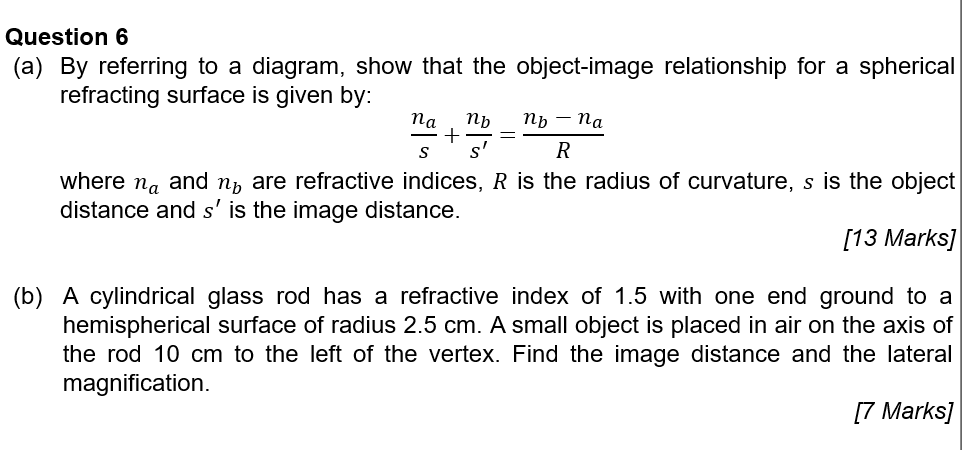 Solved a) By referring to a diagram, show that the | Chegg.com
