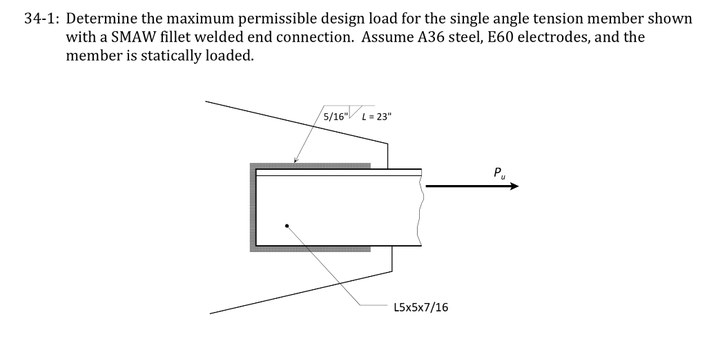 Solved 34-1: Determine the maximum permissible design load | Chegg.com