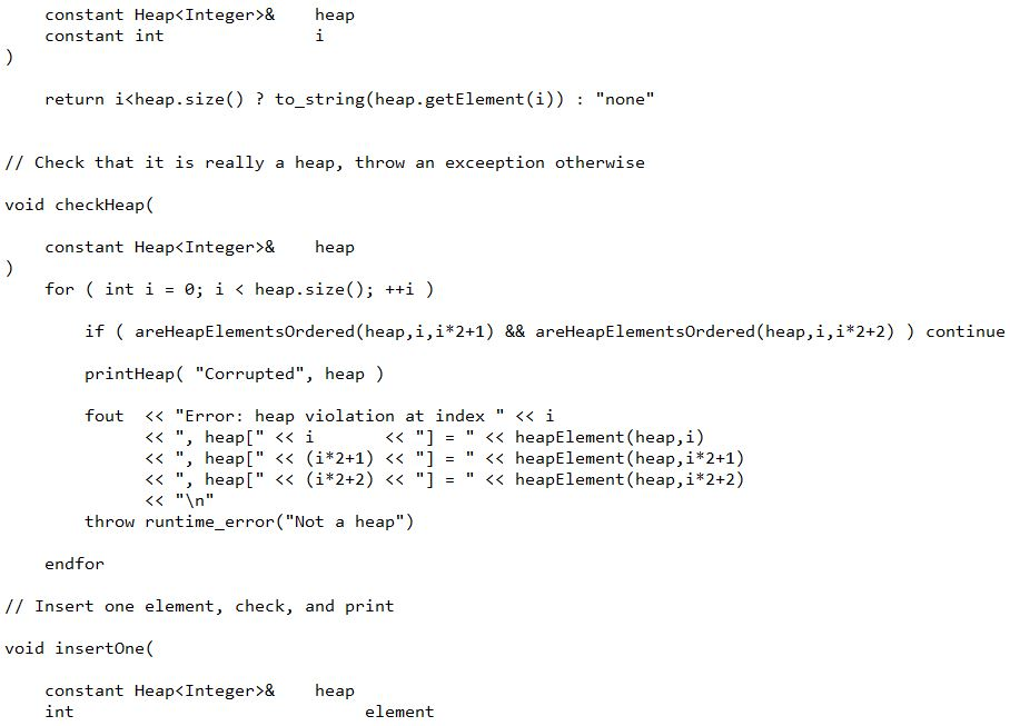 Write a program that implements heap class and test | Chegg.com