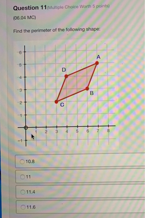 Solved Question 11(Multiple Choice Worth 5 points) (06.04 | Chegg.com