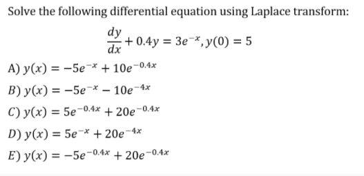Solved Solve the following differential equation using | Chegg.com