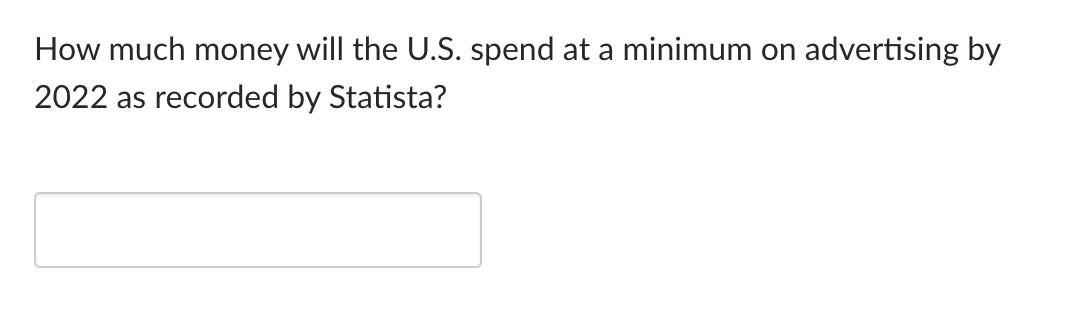 Solved How much money will the U.S. spend at a minimum on | Chegg.com