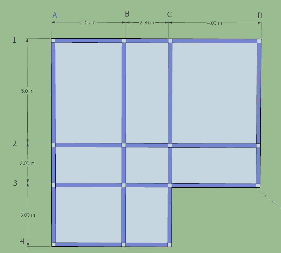 Solved Calculate the Load distribution of slabs to beams 2, | Chegg.com