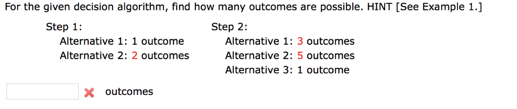 Solved For the given decision algorithm, find how many | Chegg.com