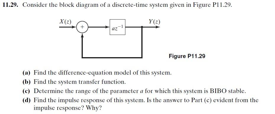 Solved 11.29. Consider the block diagram of a discrete-time | Chegg.com