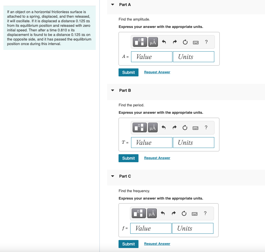 Solved If an object on a horizontal frictionless surface is | Chegg.com