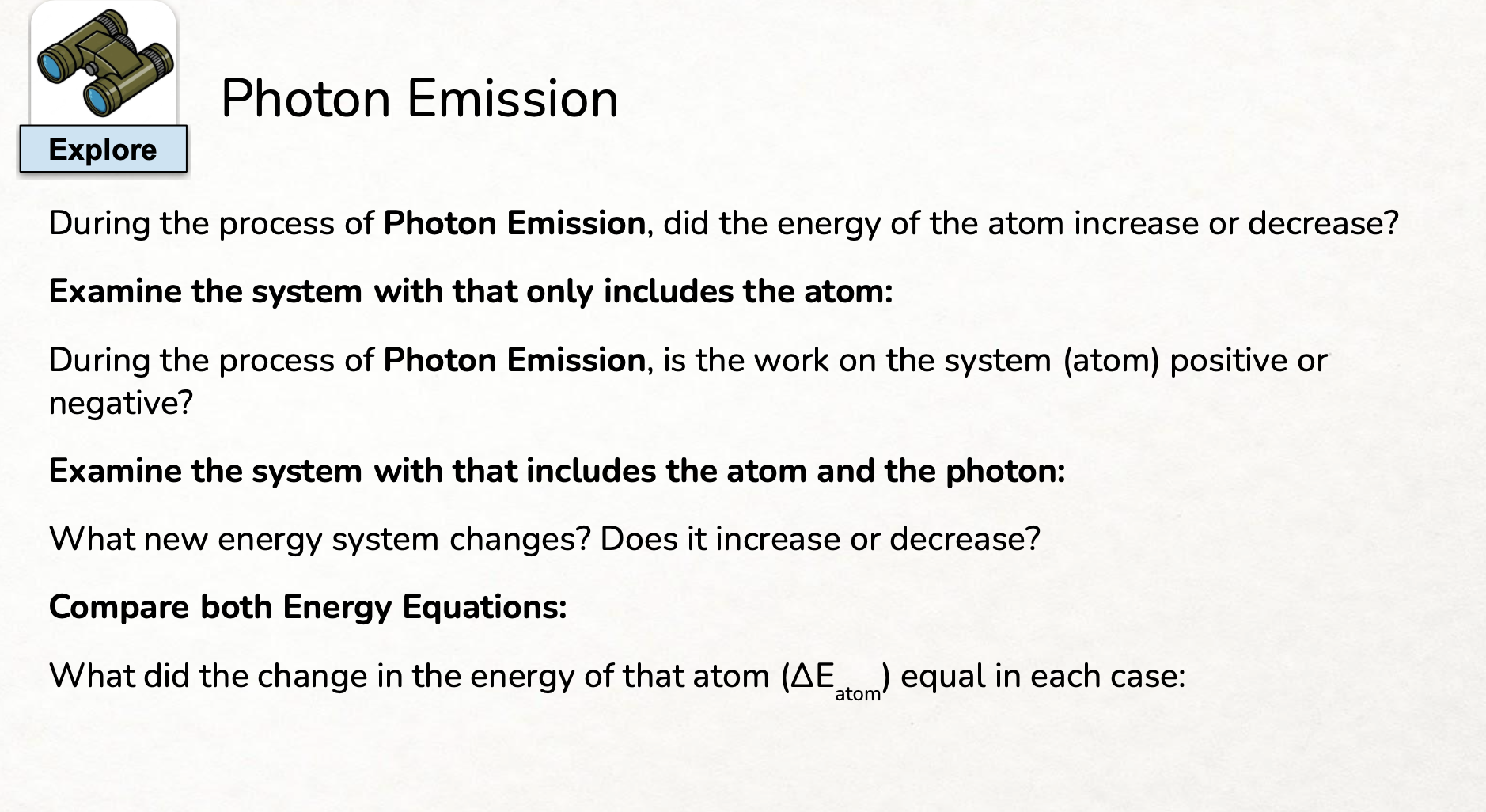 Solved Photon Absorption \& Emission Examine the first image | Chegg.com