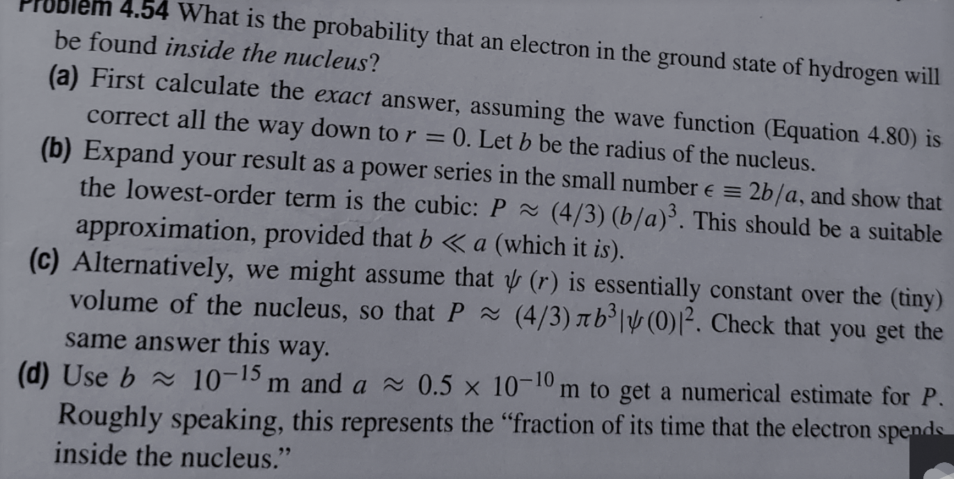 Solved 4.54 What is the probability that an electron in the | Chegg.com