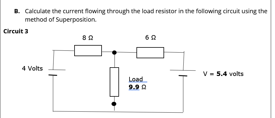 Solved Calculate the current flowing through the load | Chegg.com