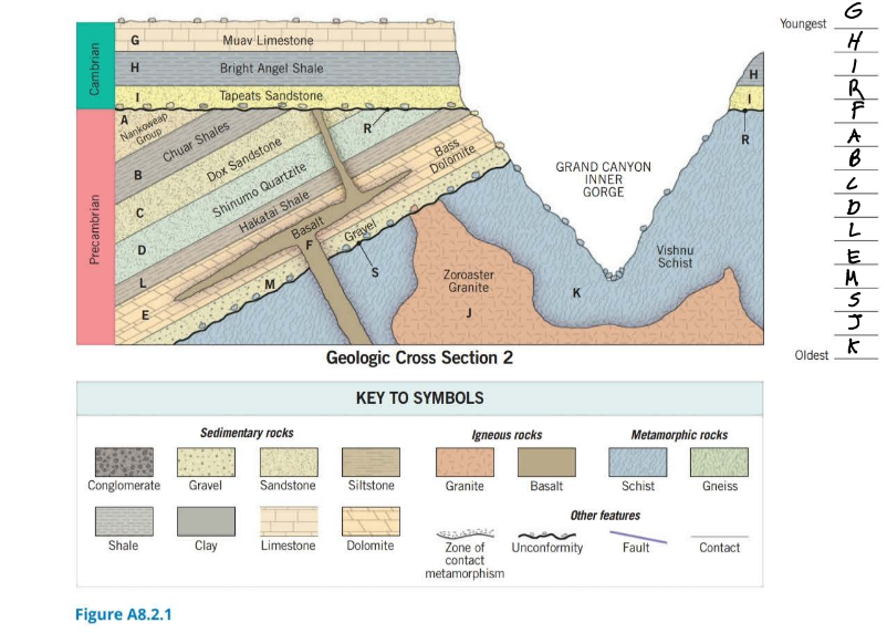 Solved REFLECT \& DISCUSS Return to Geologic Cross-Section 2 | Chegg.com
