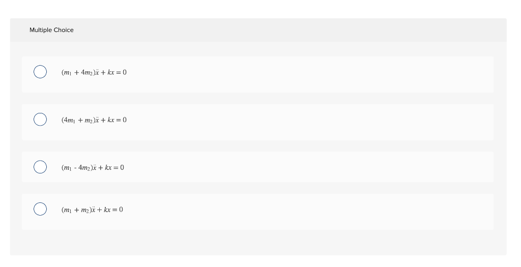 Solved For the given figure, the equilibrium position | Chegg.com