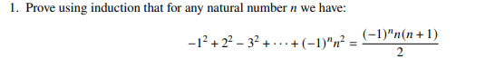 Solved 1. Prove using induction that for any natural number | Chegg.com