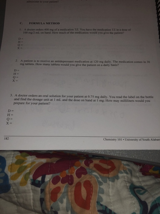 Solved please help me solve this using the formula method | Chegg.com
