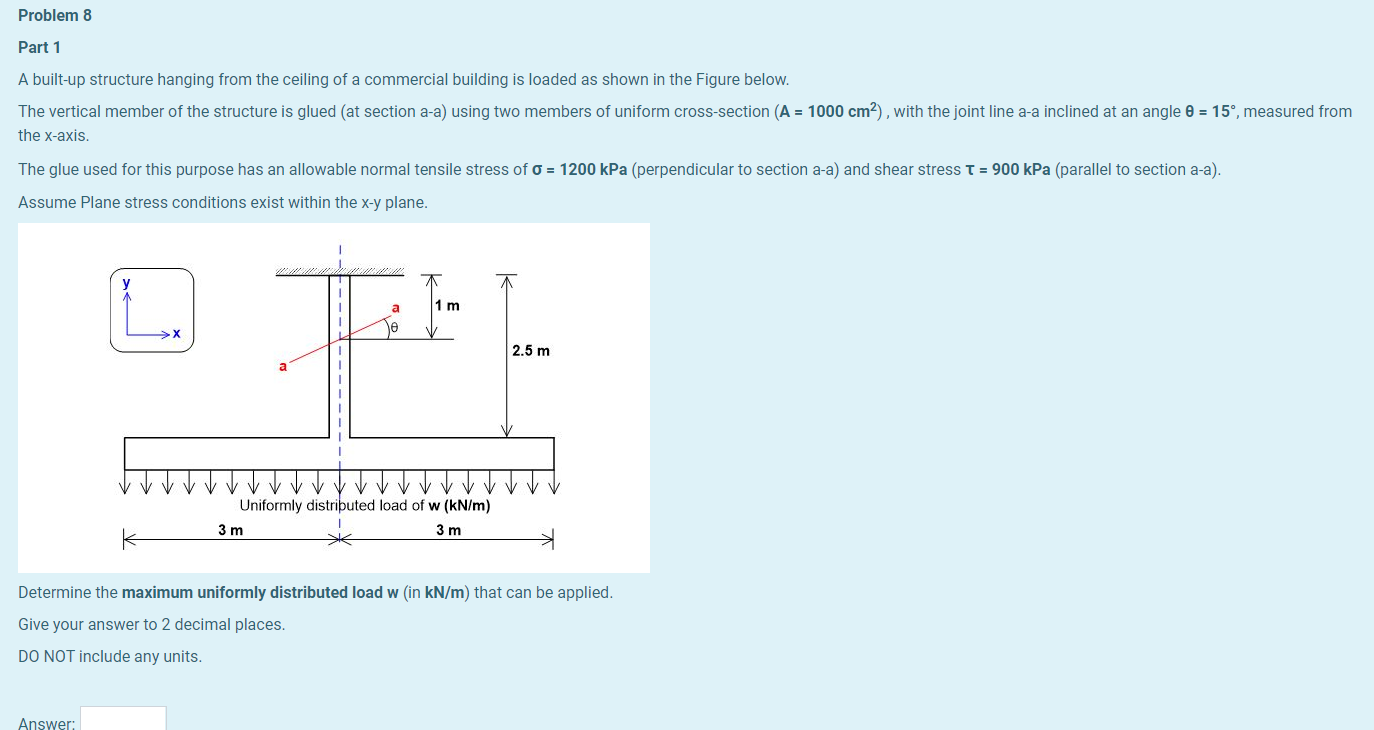 Solved Problem 8 Part 1 A built-up structure hanging from | Chegg.com
