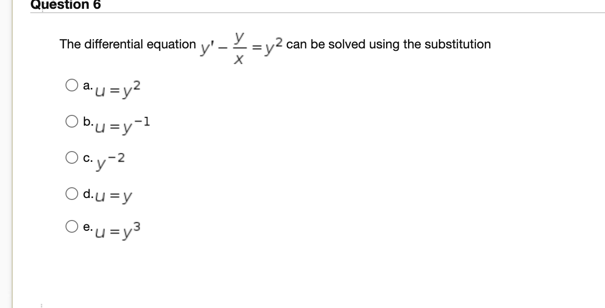 Solved The differential equation y apostrophe minus y over x | Chegg.com