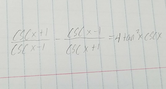 Solved Verify that the trigonometric equation is an identity | Chegg.com