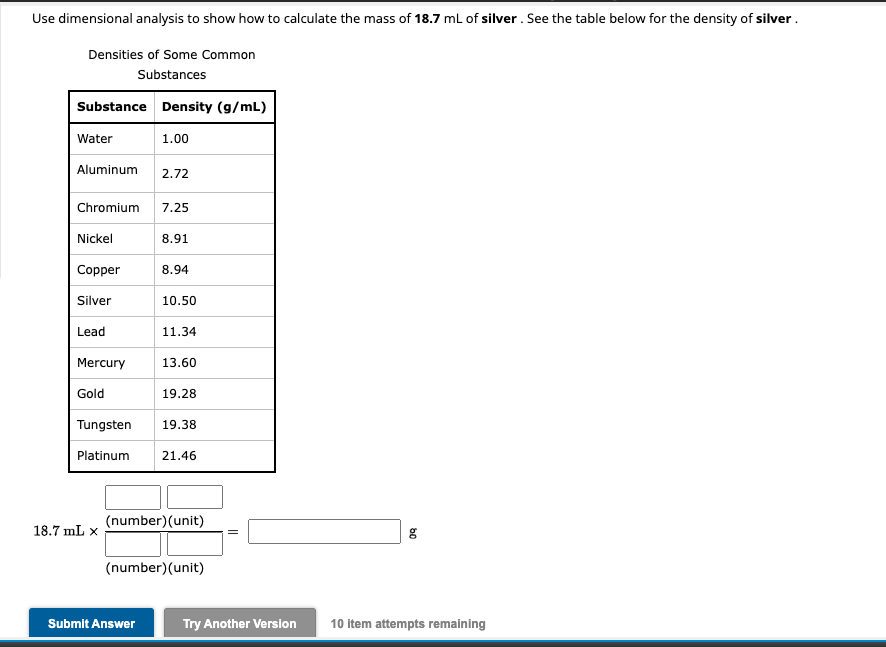 Solved Use dimensional analysis to show how to calculate the | Chegg.com