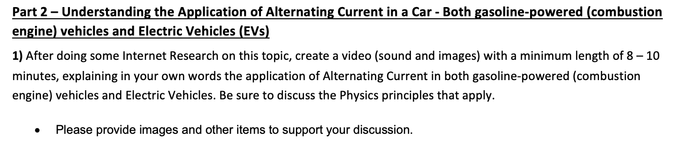 Solved Part 2 - Understanding the Application of Alternating | Chegg.com