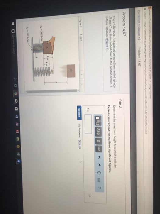 Solved 14.67 Part A The 27-lb block A is placed on top of | Chegg.com