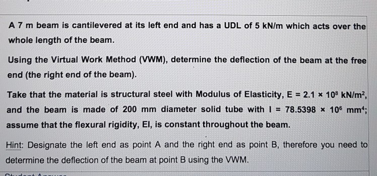 Solved Use Virtual Work Method To Determine Deflections At