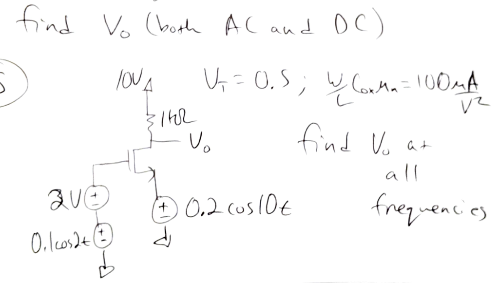 Solved find V0 (both AC and DC ) | Chegg.com
