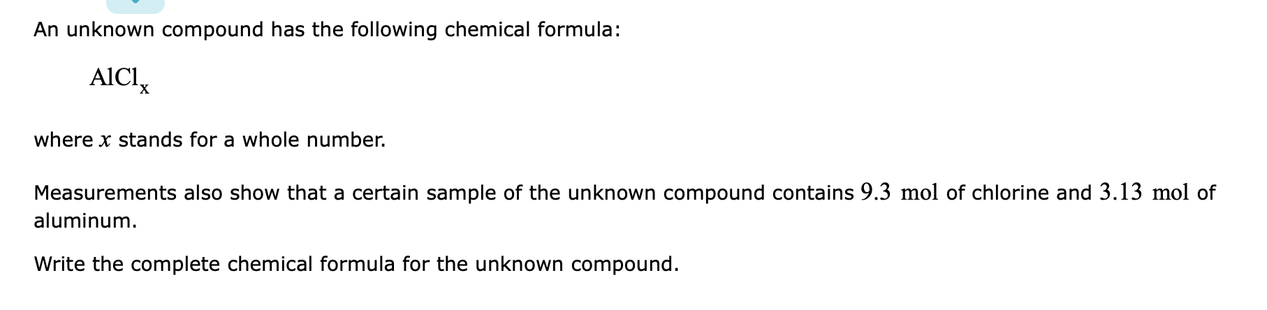 Solved An unknown compound has the following chemical | Chegg.com