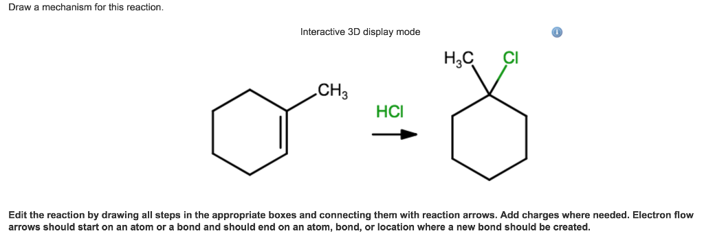 Solved Draw a mechanism for this reaction. Interactive 3D | Chegg.com