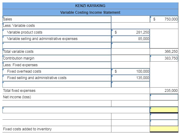 Solved Exercise 6-4 Variable costing income statement LO P2 | Chegg.com