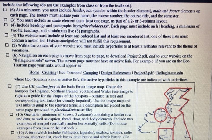 Solved Include the following (do not use examples from class | Chegg.com