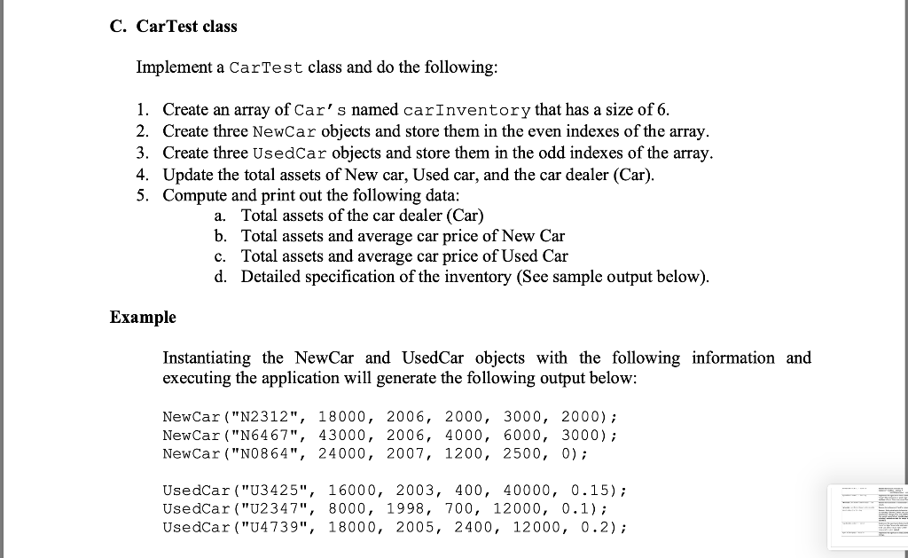 Solved I need help to complete the following java lab about | Chegg.com