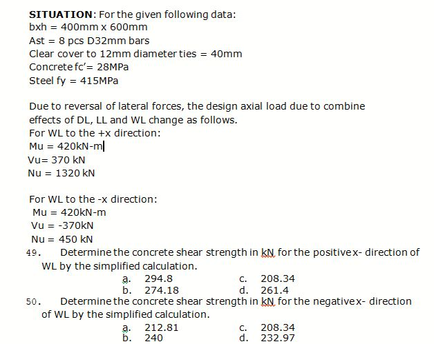 Solved SITUATION: For the given following data: bxh = 400mm | Chegg.com