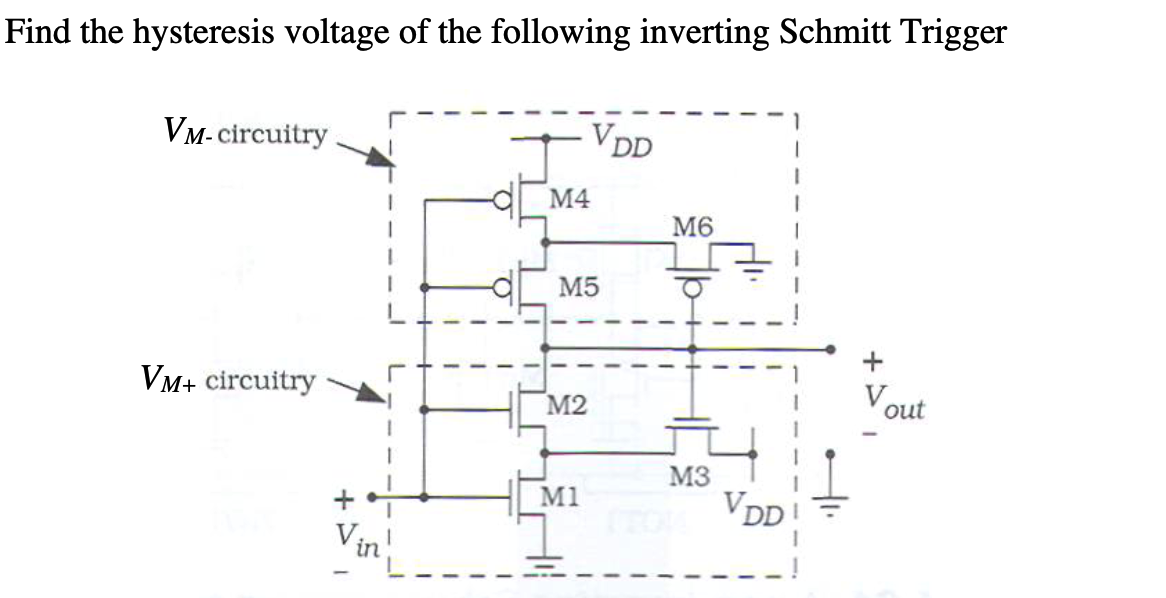 Solved Find the hysteresis voltage of the following | Chegg.com
