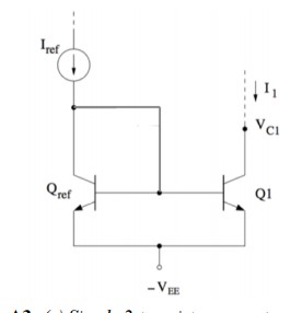 Solved a) For the simple 2-transistor current source in Fig | Chegg.com