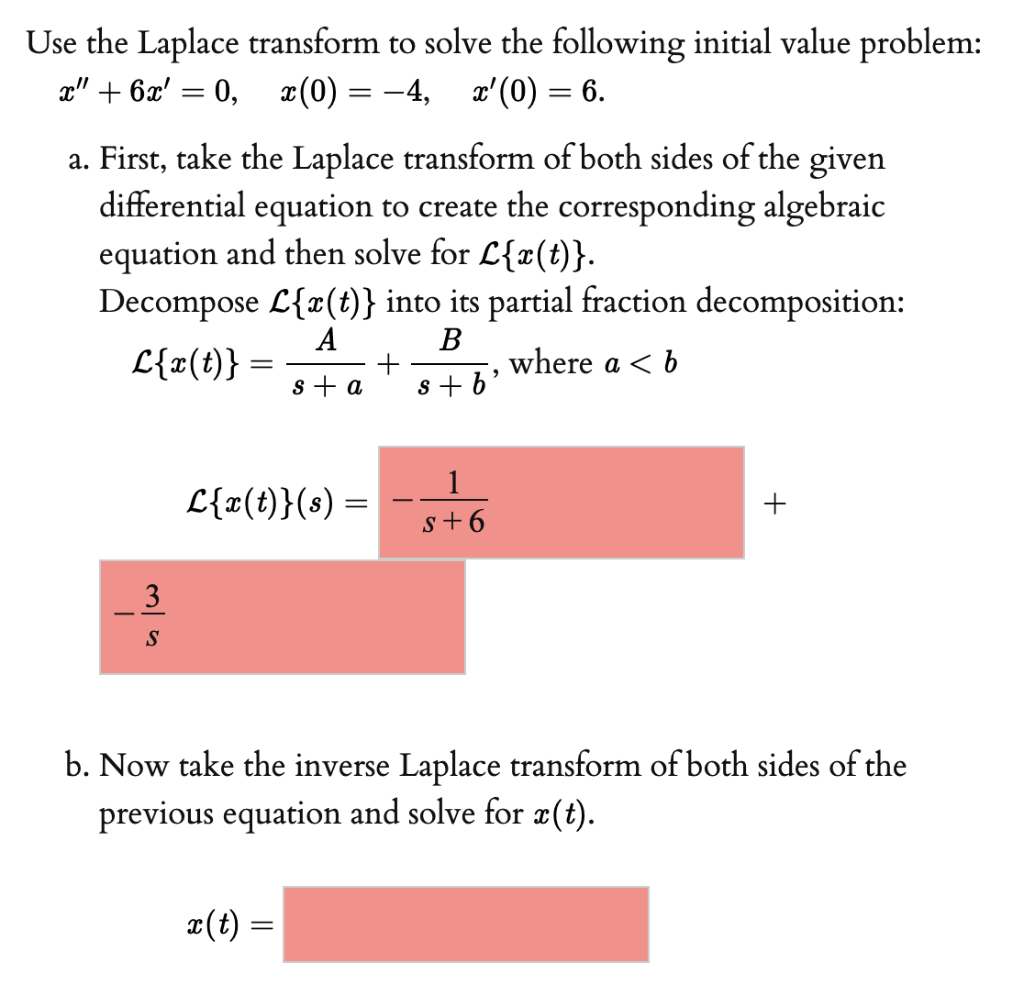 Solved Use the Laplace transform to solve the following | Chegg.com