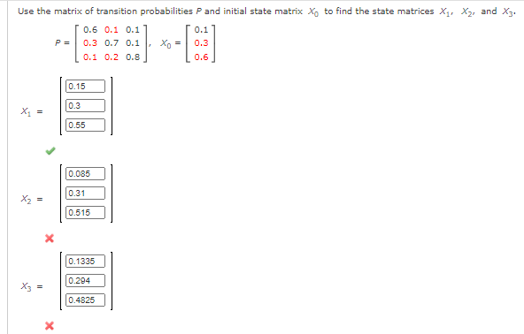 Solved Use the matrix of transition probabilities P and | Chegg.com