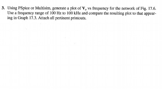 Solved 3. Using PSpice or Multisim, generate a plot of Vo vs | Chegg.com