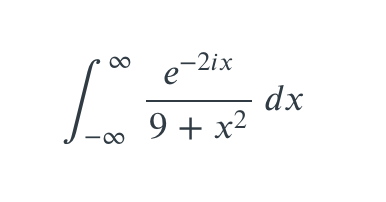 Solved 8 e e-2ix dx 9 + x2 8 | Chegg.com