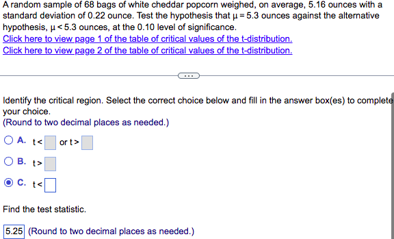 Solved A random sample of 68 bags of white cheddar popcorn | Chegg.com