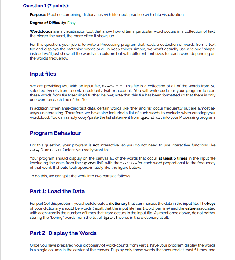 Solved Question 1 (7 points): Purpose: Practice combining | Chegg.com