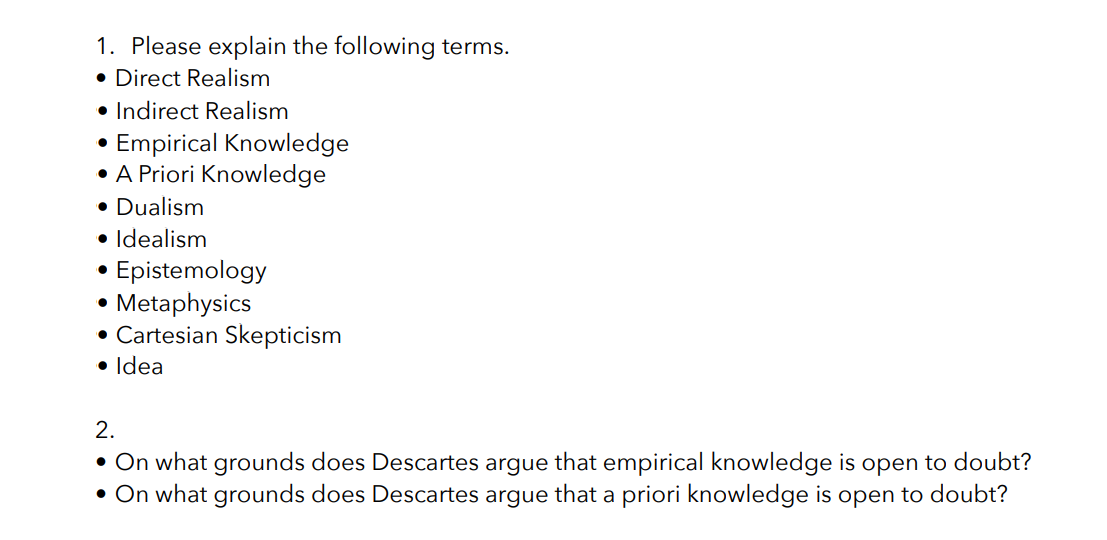 Solved 1. Please explain the following terms. • Direct | Chegg.com