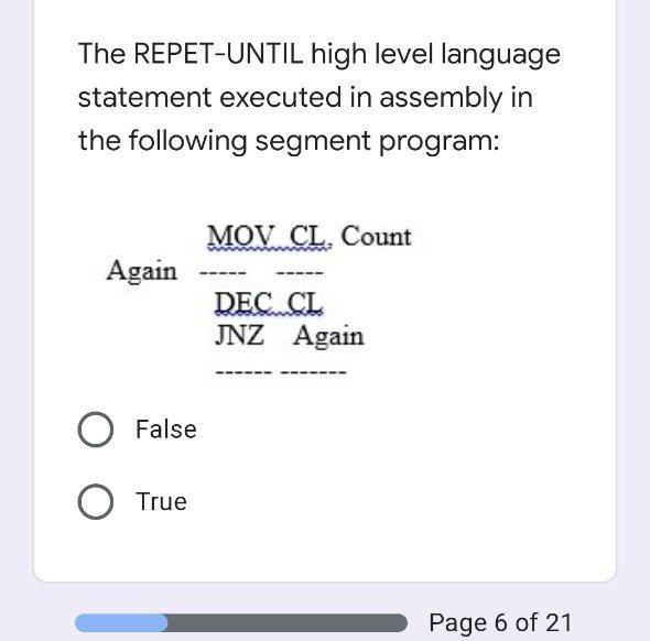 Solved The REPET-UNTIL high level language statement | Chegg.com