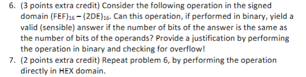 Solved 6. ( 3 points extra credit) Consider the following | Chegg.com