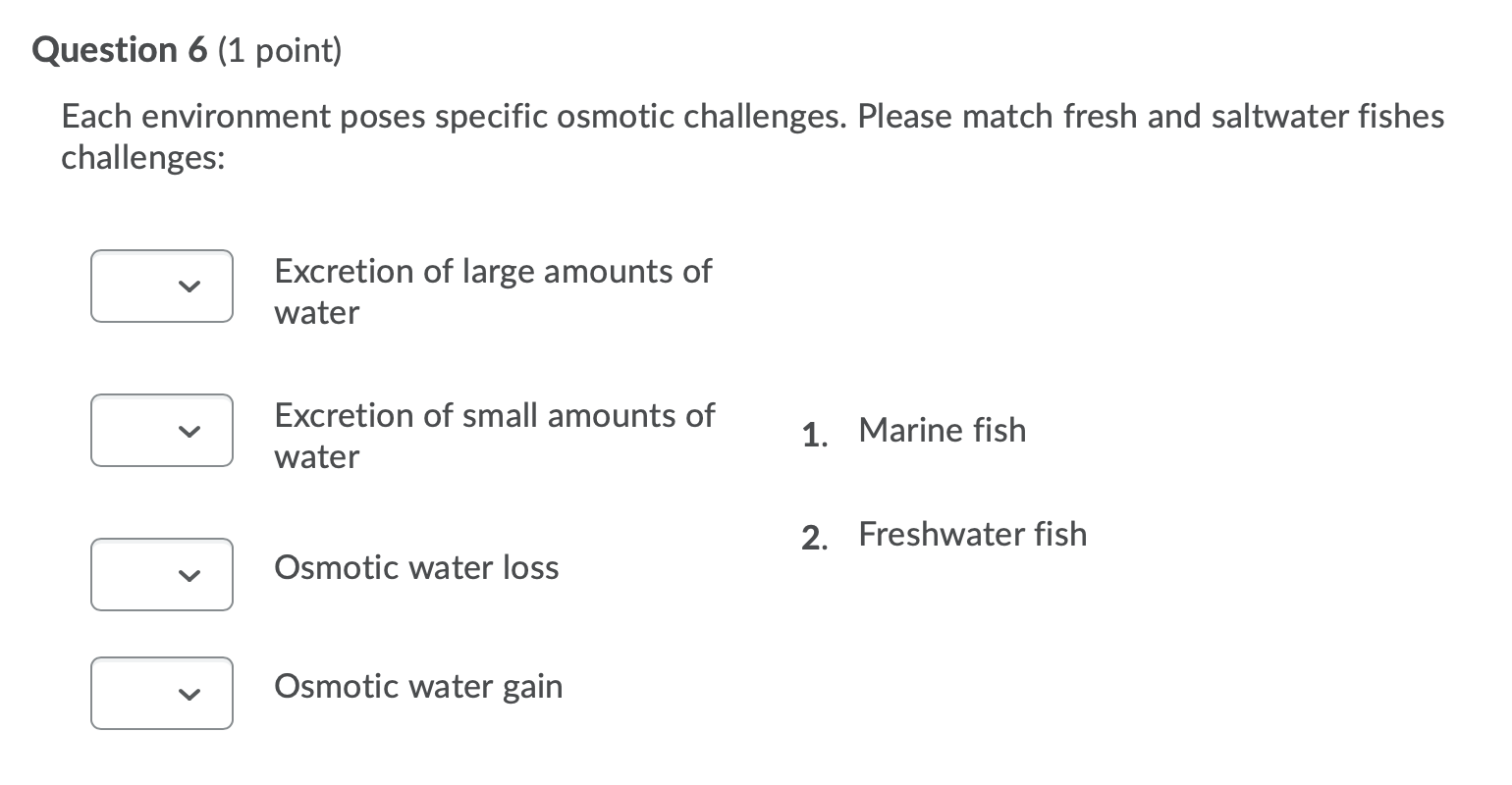 Solved Question 6 (1 point) Each environment poses specific | Chegg.com