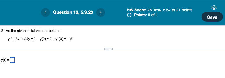 Solved Solve the given initial value problem. | Chegg.com